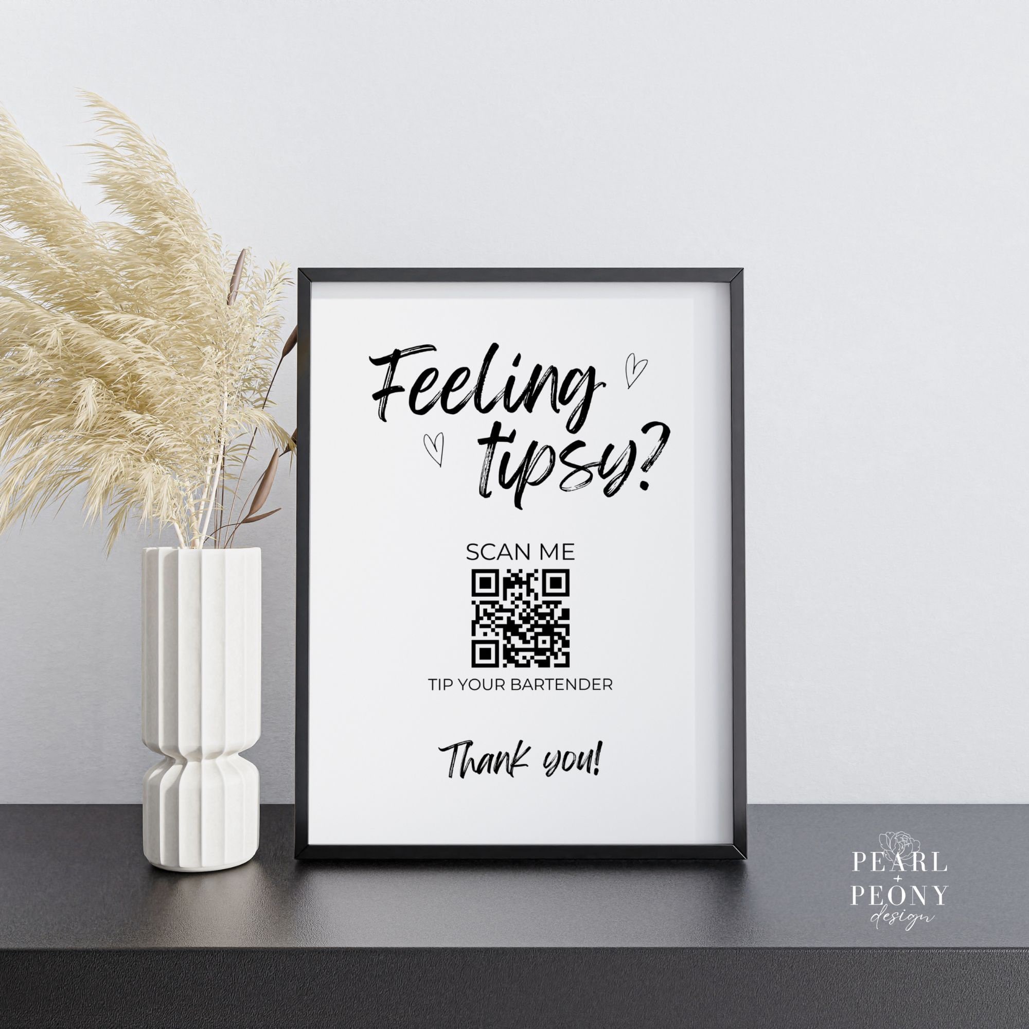 PRINTABLE Feeling Tipsy Sign Template Tip Your Bartender - Etsy