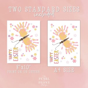PRINTABLE Easter Handprint Art Craft for Kids, Butterfly Keepsake Art ...