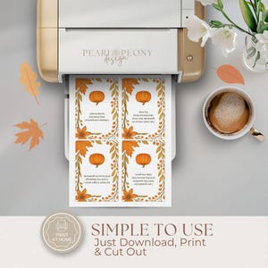 PRINTABLE Thanksgiving Gratitude Affirmation Cards, Fall Mindfulness ...
