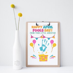PRINTABLE April Fools Day Handprint Art Craft for Kids, Keepsake Art ...
