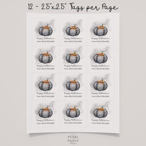 EDITABLE Halloween Gift Tag Template, Printable Classroom Party Favor ...