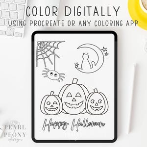 PRINTABLE Halloween Coloring Page, Fall Art Craft, Preschool ...