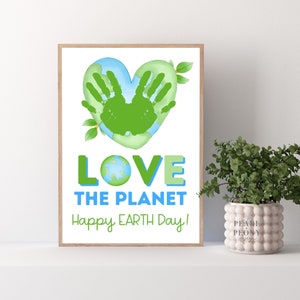 PRINTABLE Earth Day Handprint Art Craft for Kids, Keepsake Art, Toddler ...
