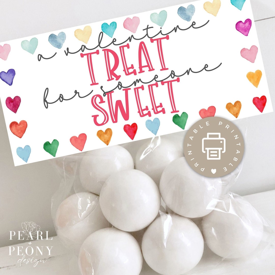 PRINTABLE Valentines Day Cookie Bag Toppers, Treat Bag Toppers, Party ...