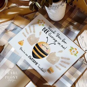 PRINTABLE Teacher Appreciation Handprint Art Craft, Keepsake Art ...