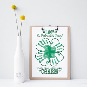 PRINTABLE St. Patrick's Day Handprint Art Craft for Kids, Keepsake Art ...