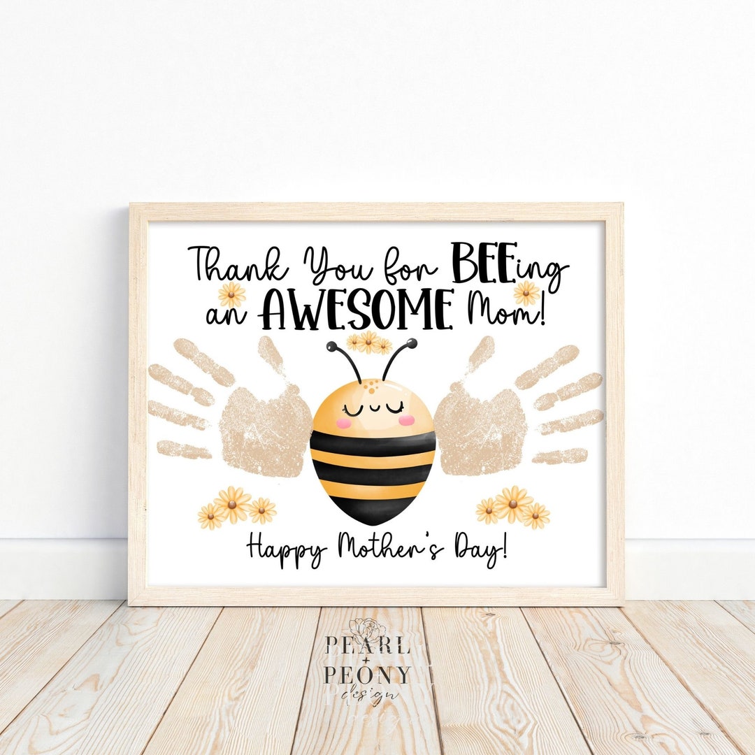 PRINTABLE Mothers Day Handprint Art Craft for Kids, Infant Keepsake Art ...