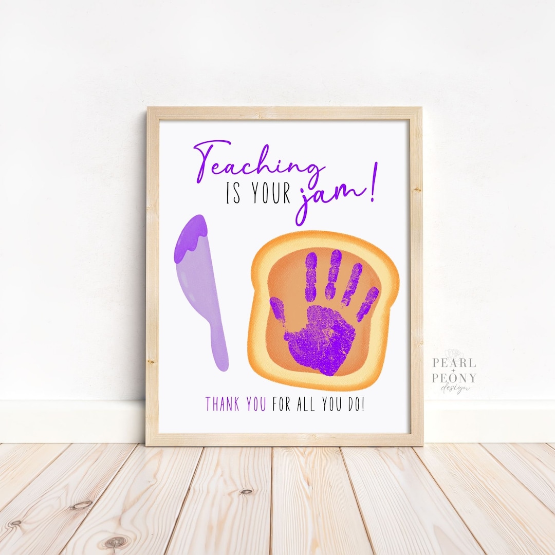 PRINTABLE Teacher Appreciation Handprint Art Craft, Keepsake Art ...