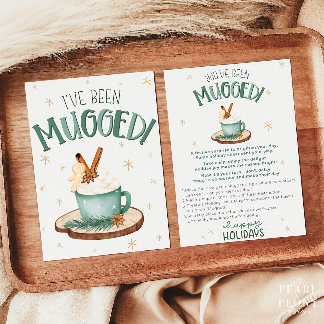 PRINTABLE Christmas You've Been Mugged Gift Exchange Game for Co ...