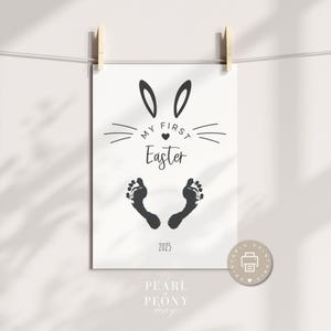 PRINTABLE My First Easter Handprint Art Craft for Baby, Easter Bunny ...
