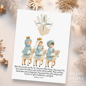 PRINTABLE Christian Christmas Handprint Art Craft, Nativity Bible Verse ...