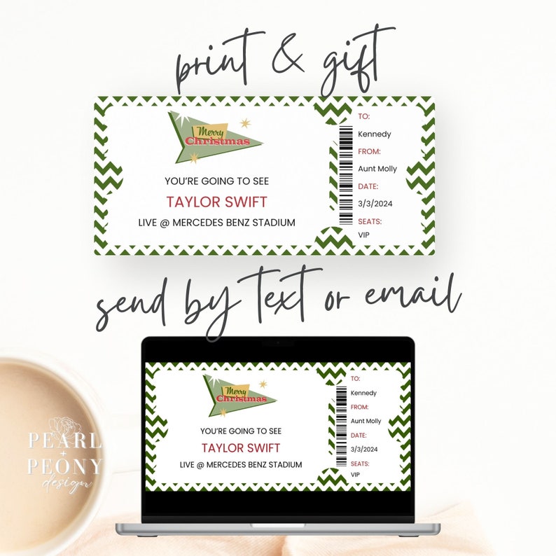 EDITABLE Concert Ticket Template, Personalized Event, Printable ...