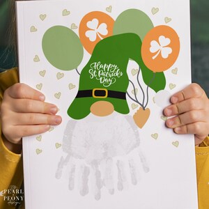 PRINTABLE St. Patrick's Day Handprint Art Craft for Kids, Keepsake Art ...