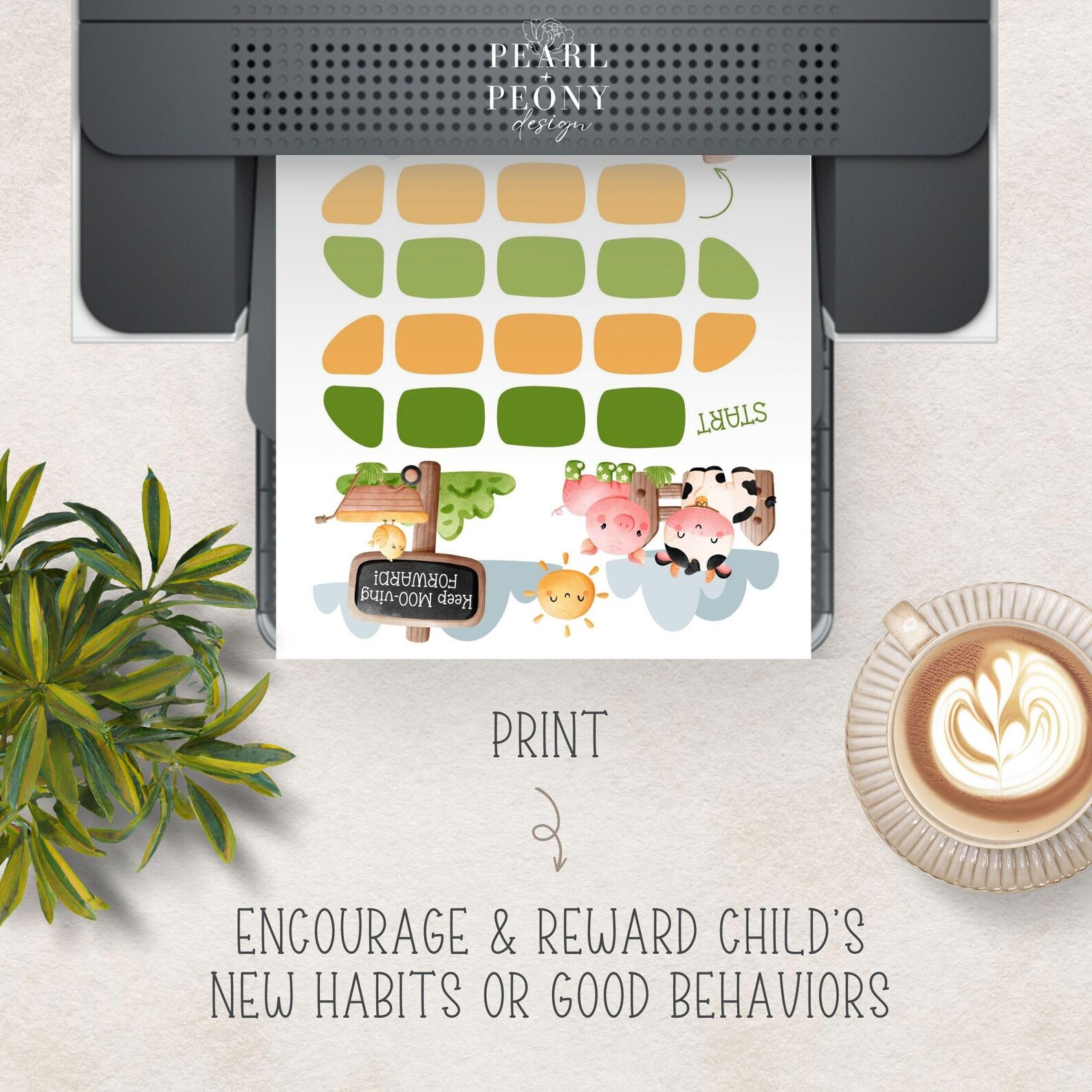 PRINTABLE Cute Farmyard Reward Chart, Kids Chore Chart, Farm Animal ...
