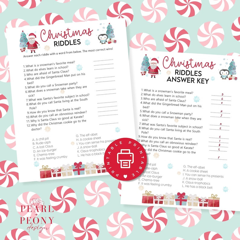 PRINTABLE Christmas Party Game Bundle, Family Party Game, Christmas ...
