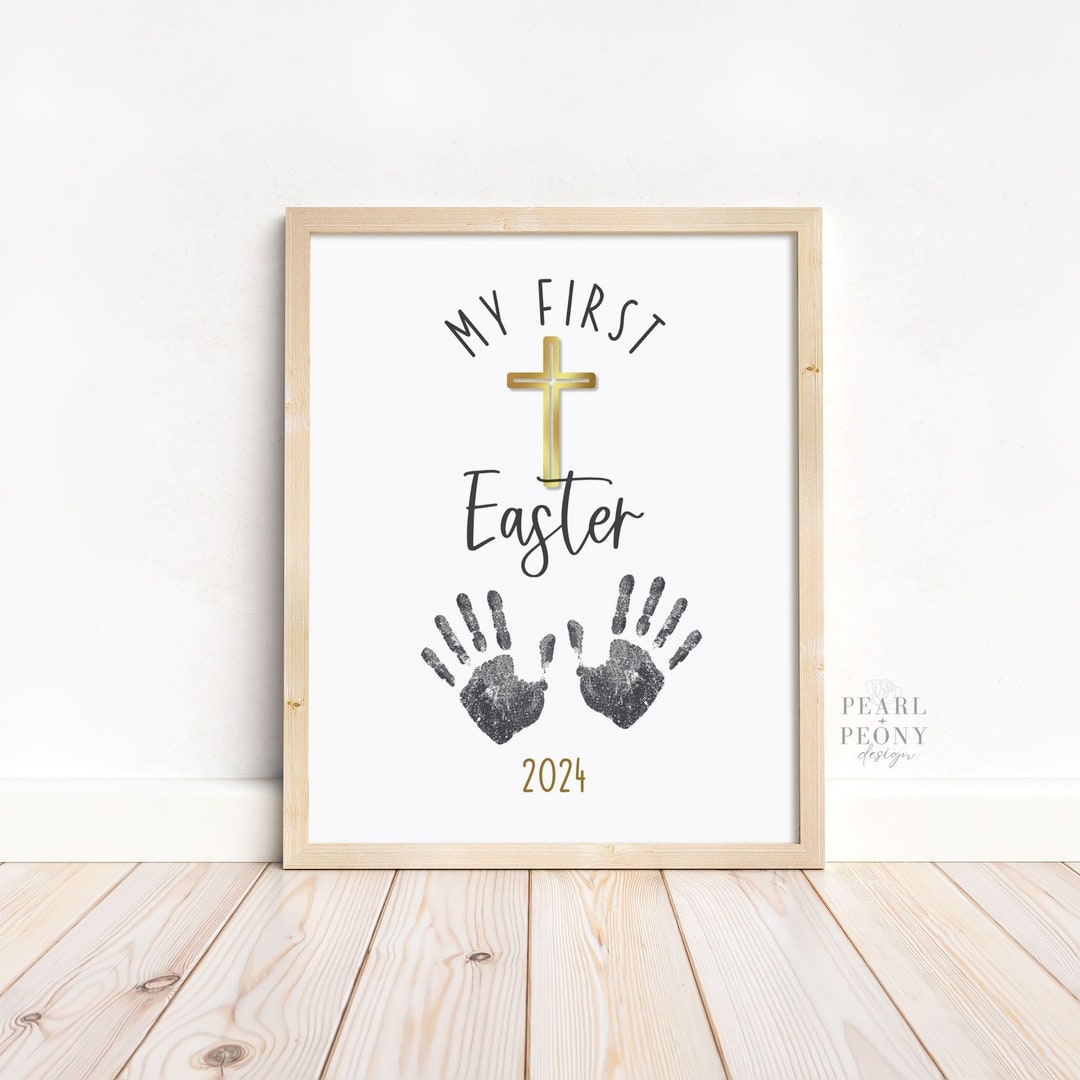 Printable My First Easter Handprint Art Craft for Baby - Etsy