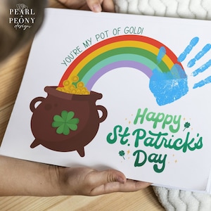 PRINTABLE St. Patrick's Day Handprint Art Craft for Kids, Keepsake Art ...
