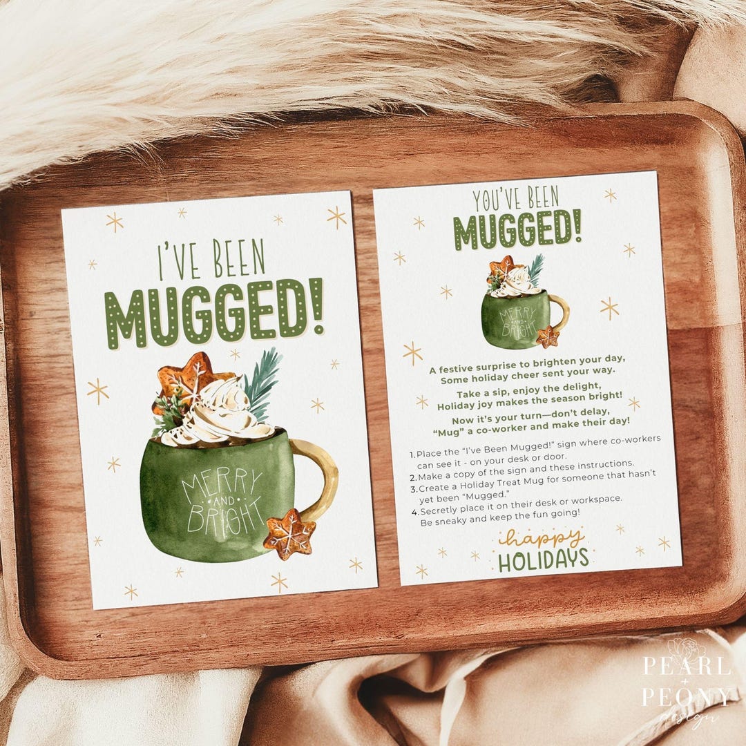PRINTABLE Christmas You've Been Mugged Gift Exchange Game for Co ...