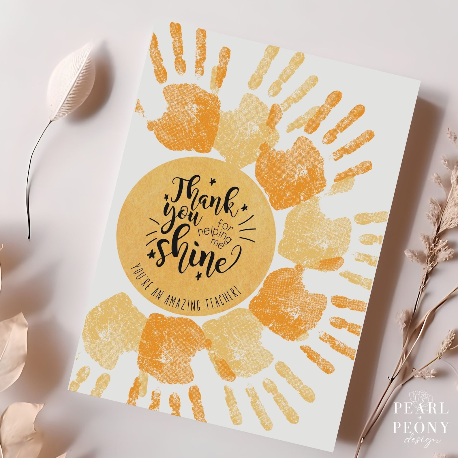 PRINTABLE Teacher Appreciation Handprint Art Craft, Keepsake Art ...