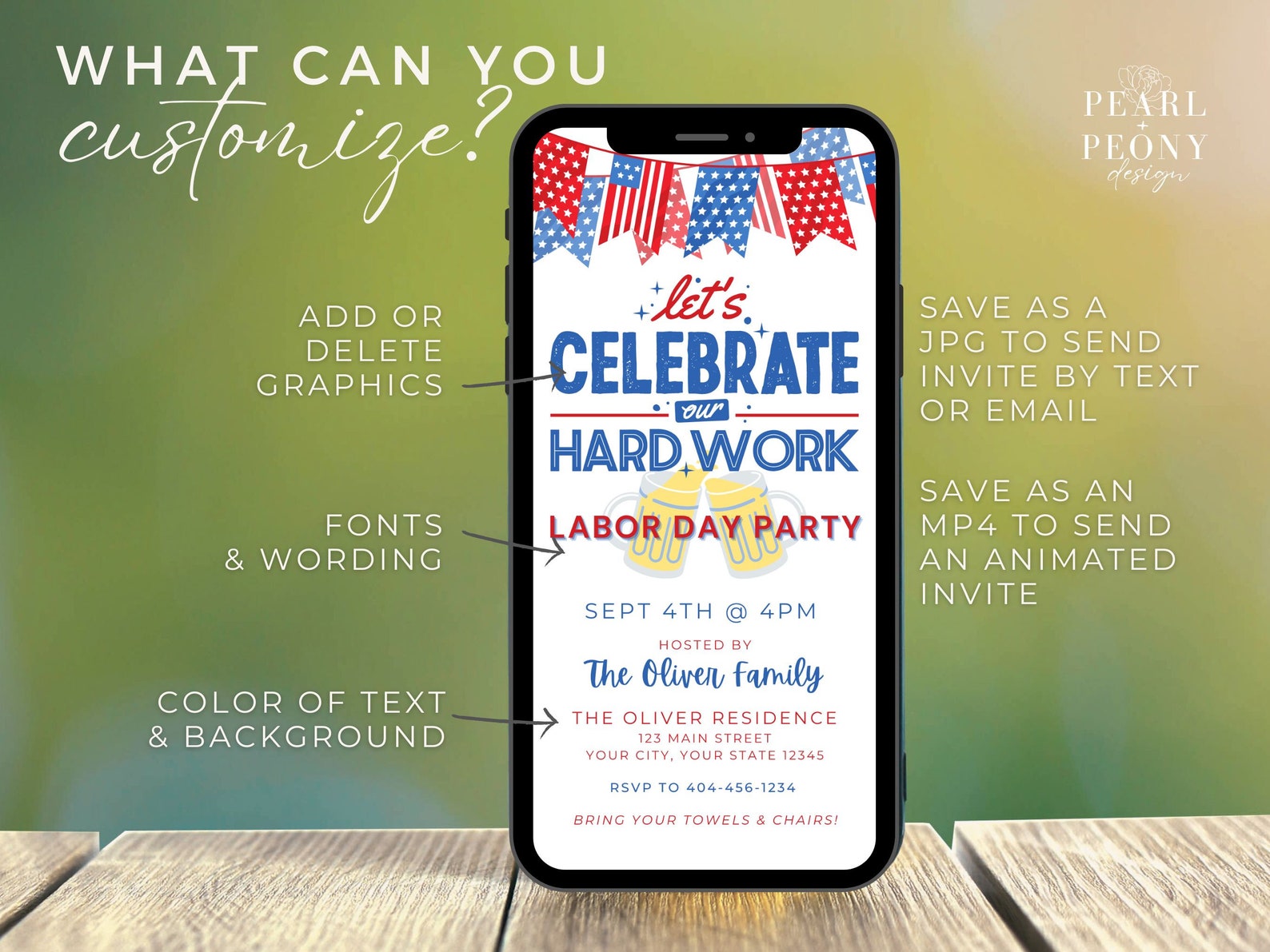 Labor Day Party Invitation Template | Labor Day Video Evite | Labor Day ...