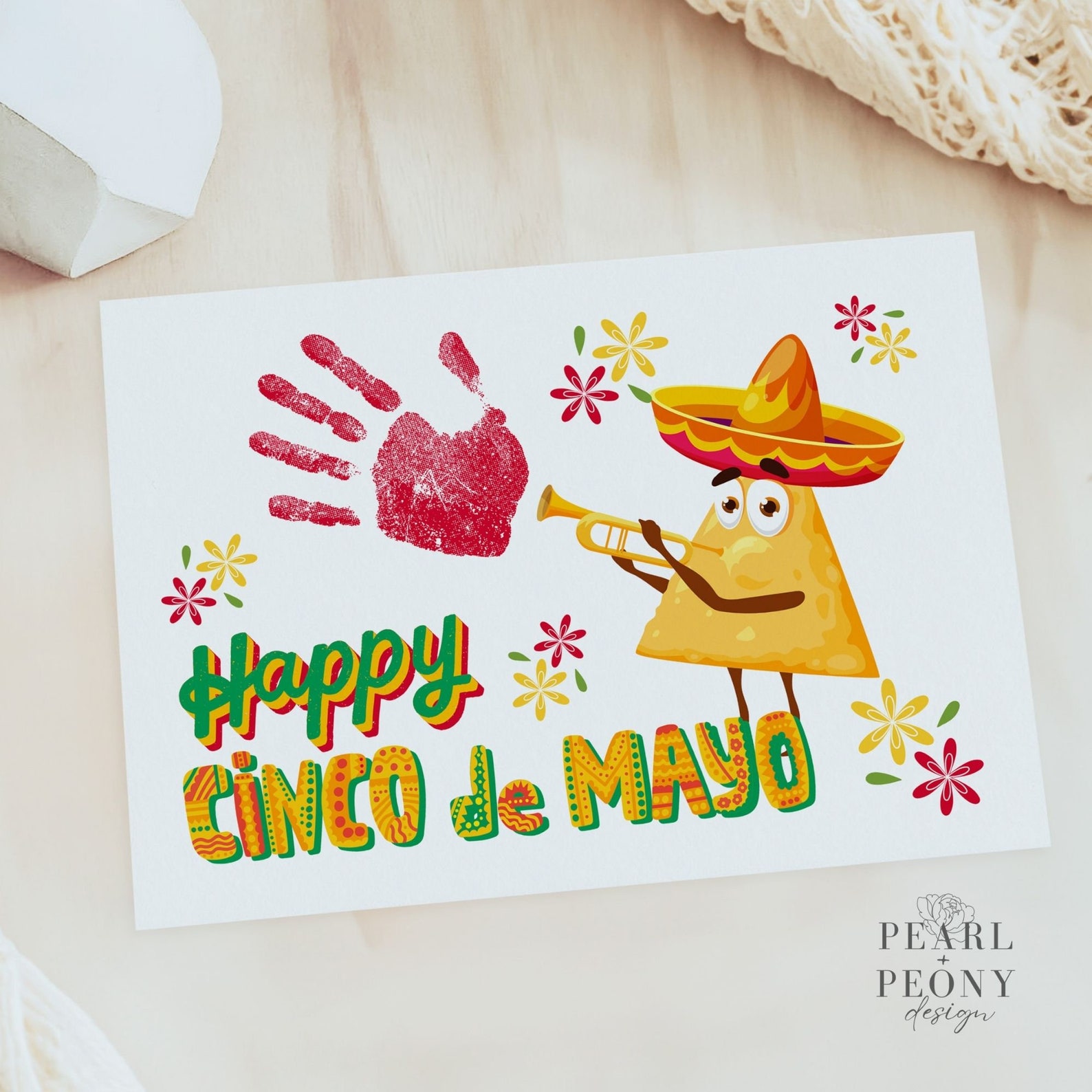 PRINTABLE Cinco De Mayo Handprint Art Craft, Keepsake Art, Toddler ...