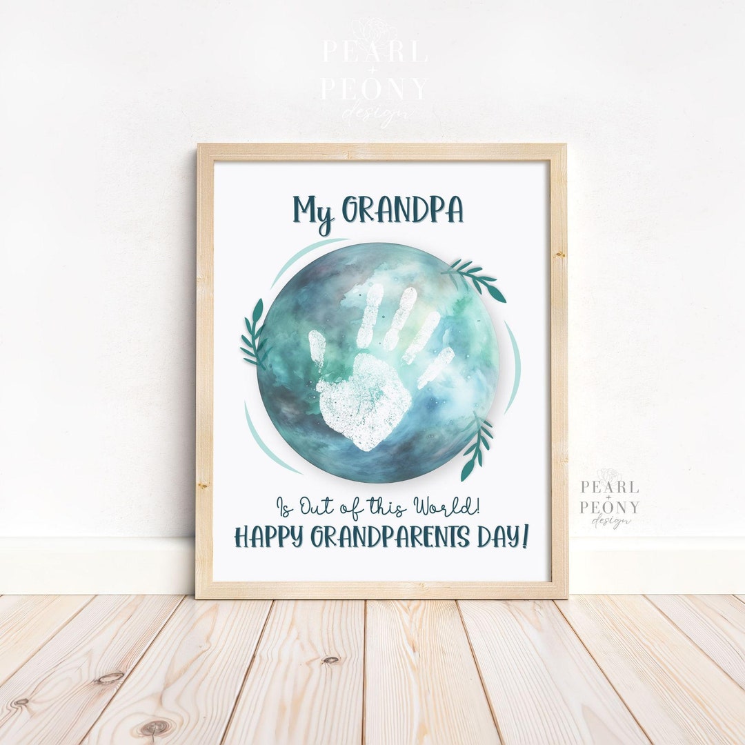 PRINTABLE Grandparents Day Handprint Art Craft for Grandpa, Keepsake ...