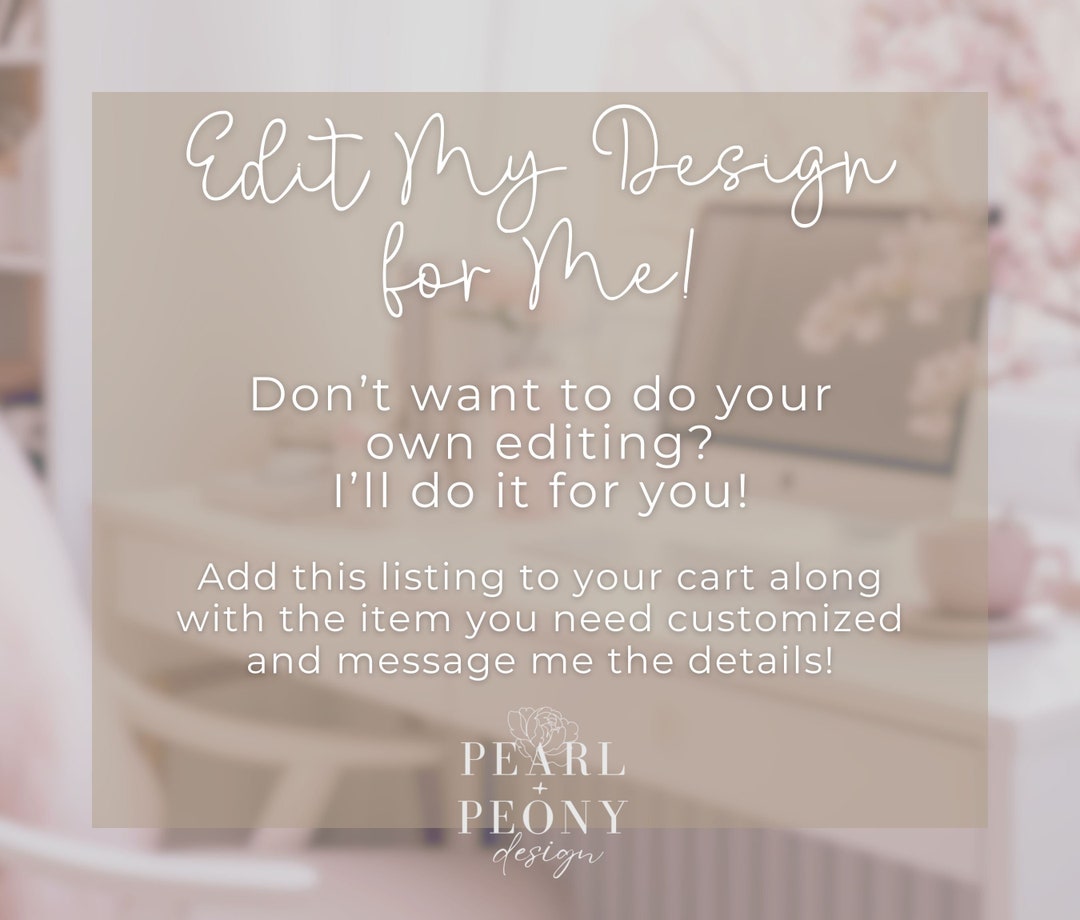 Customize My Design - Edit My Design - Personalize My Purchase for Me ...