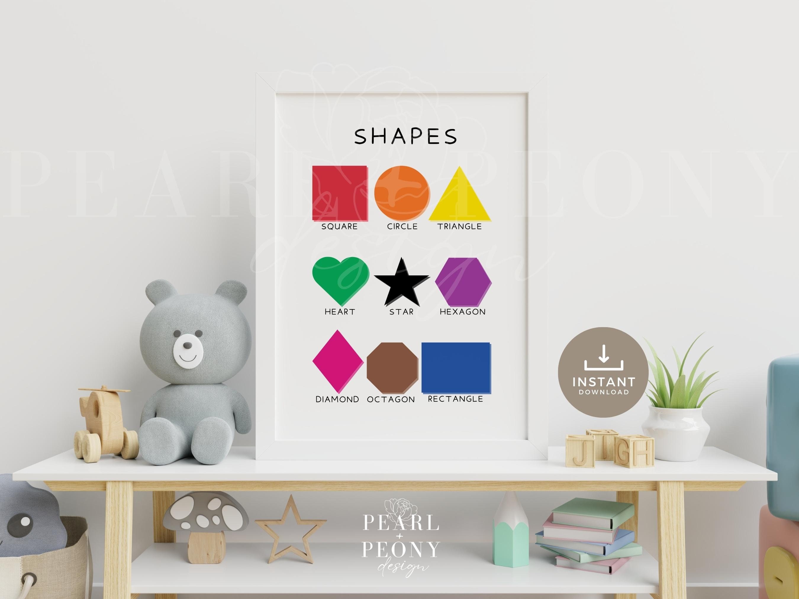 PRINTABLE Preschool Learning Shapes Poster Homeschool - Etsy