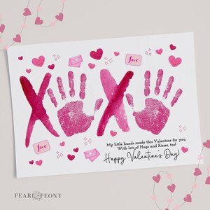 PRINTABLE Valentines Day Handprint Art Craft Project, Keepsake Art ...