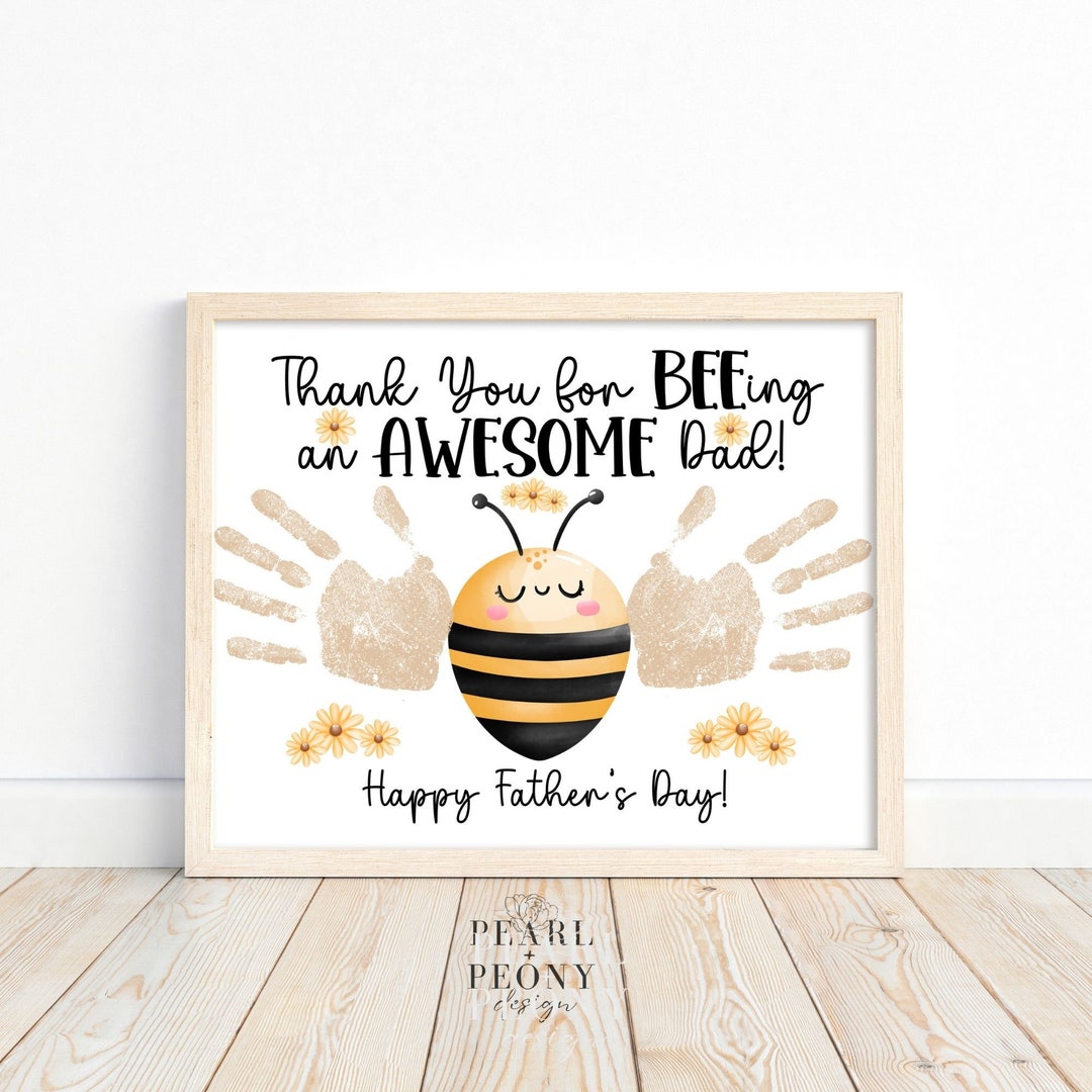 PRINTABLE Fathers Day Handprint Art Craft for Kids, Infant Keepsake Art ...