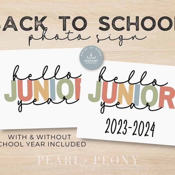 Junior Year Sign - Etsy
