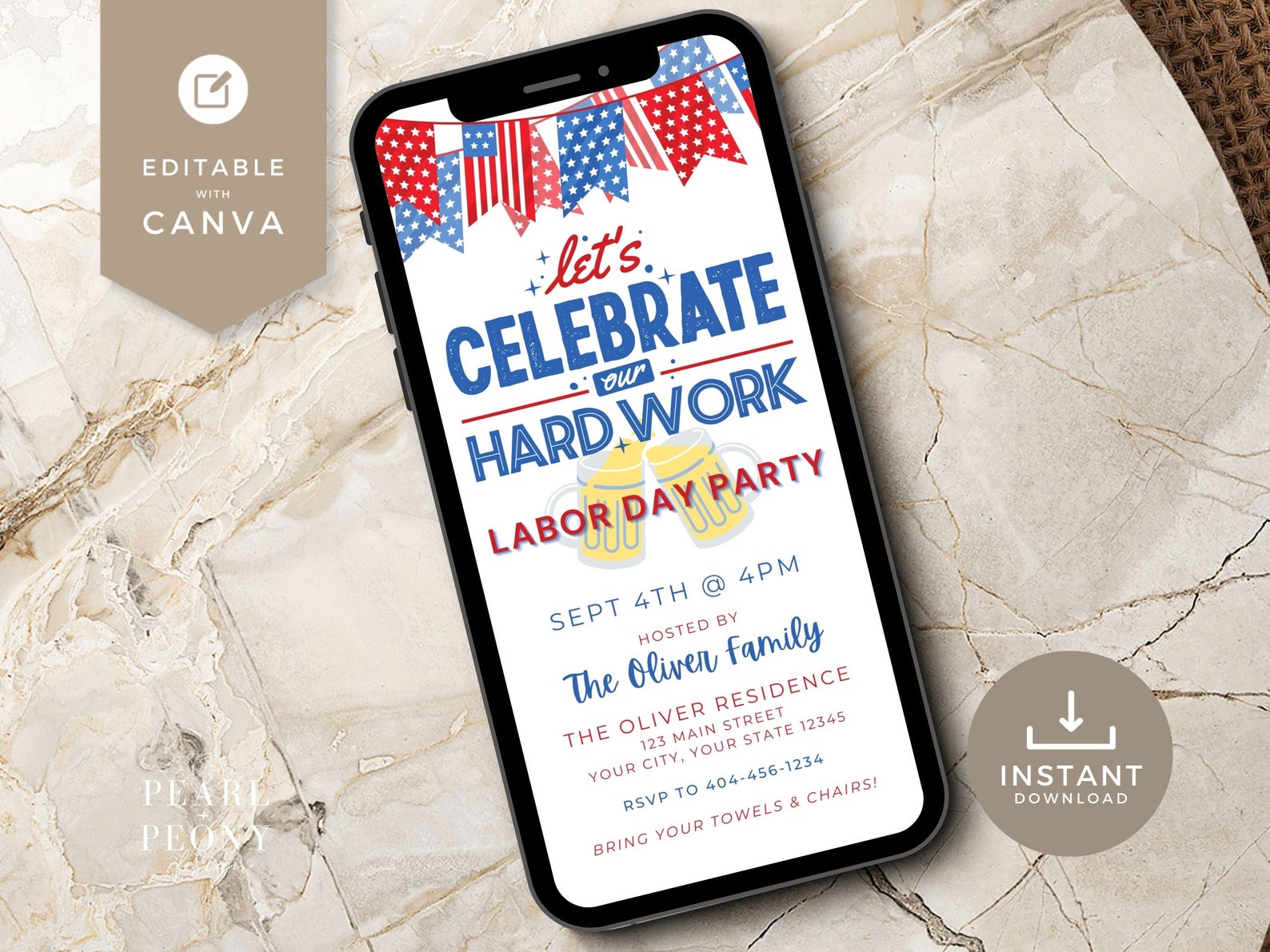 Labor Day Party Invitation Template | Labor Day Video Evite | Labor Day ...
