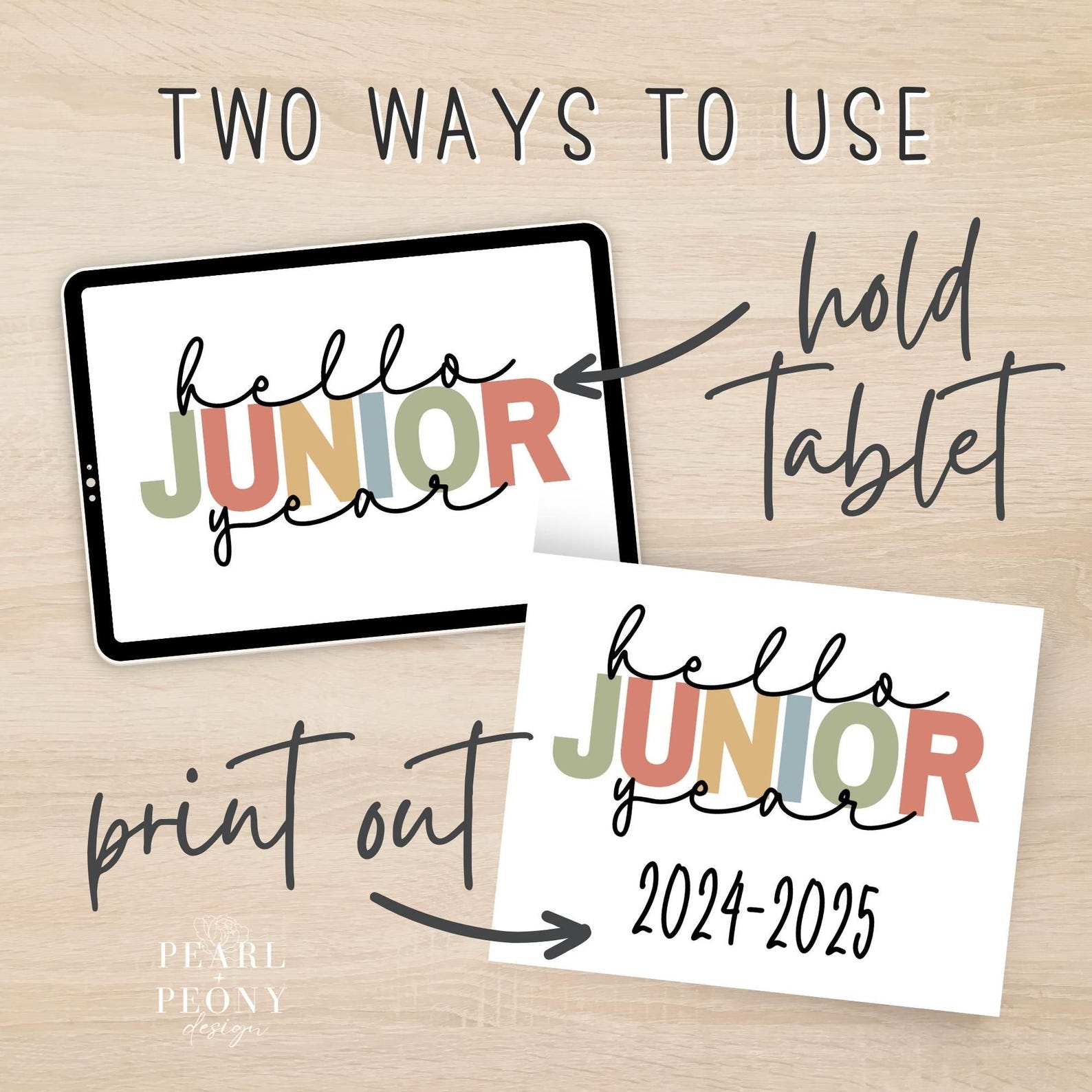 PRINTABLE 2024 Boho First Day of Junior Year 11th Grade Sign, Aesthetic ...