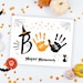 PRINTABLE Halloween Handprint Art, Boo Handprint Fall Art Craft ...