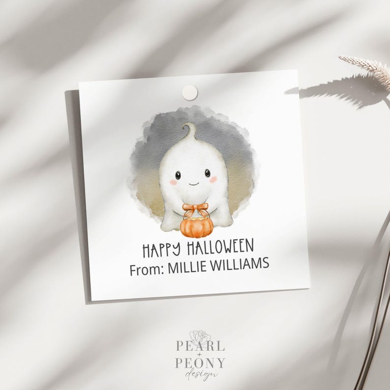 EDITABLE Halloween Gift Tag Template, Printable Classroom Party Favor ...