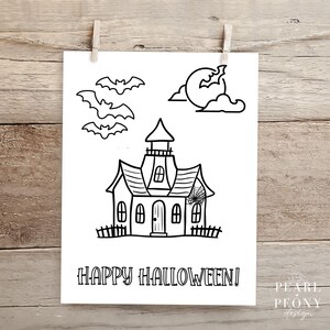 PRINTABLE Halloween Coloring Page, Fall Art Craft, Preschool ...