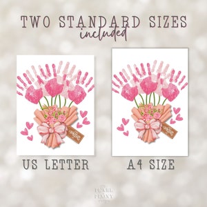 PRINTABLE Valentines Day Handprint Art Craft for Kids, Keepsake Art ...