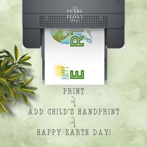 PRINTABLE Earth Day Handprint Art Craft for Kids, Keepsake Art, Toddler ...
