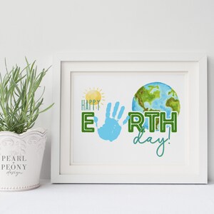 PRINTABLE Earth Day Handprint Art Craft for Kids, Keepsake Art, Toddler ...