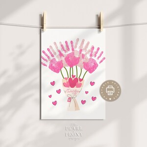 PRINTABLE Valentines Day Handprint Art Craft for Kids, Keepsake Art ...