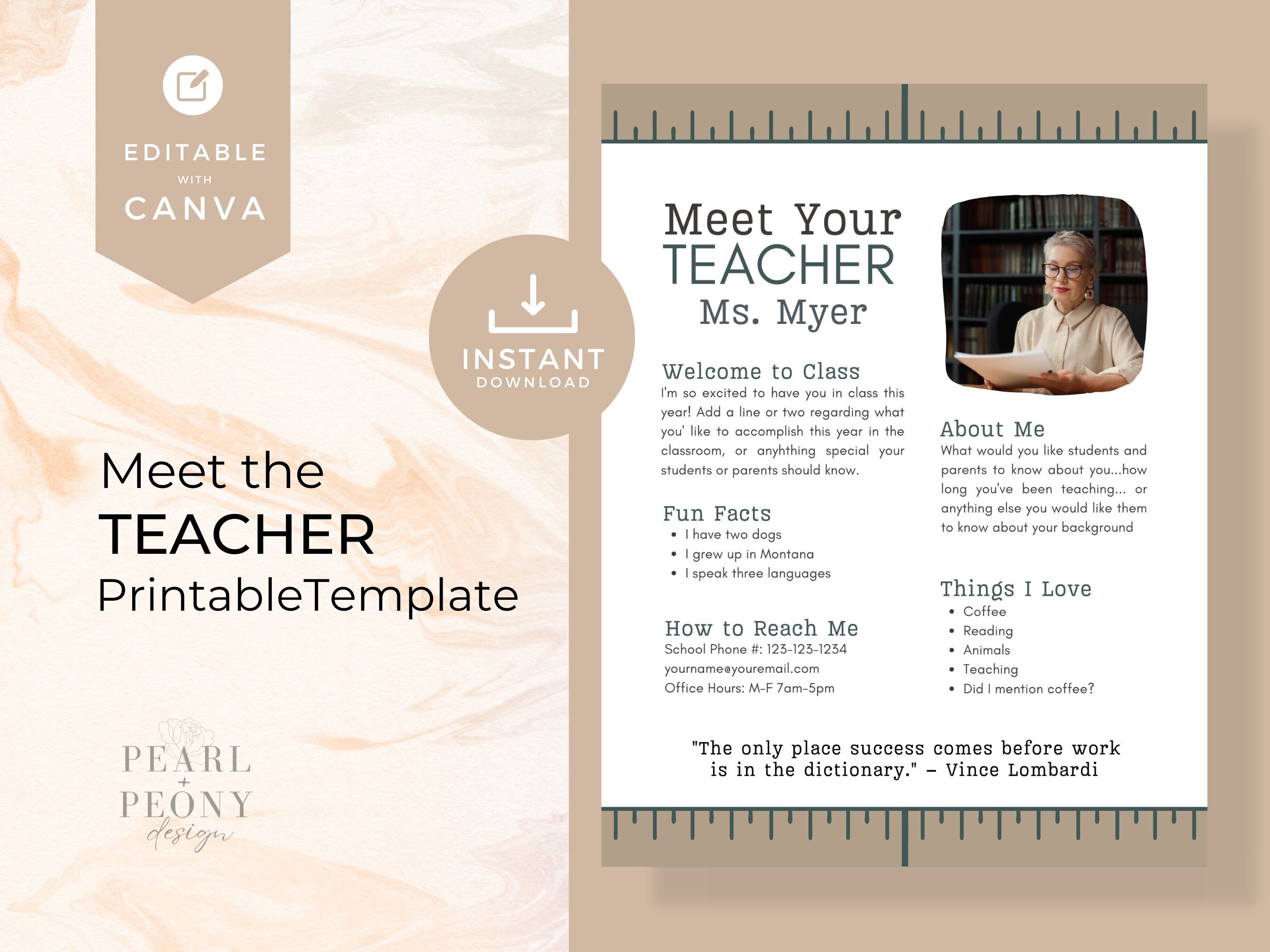 EDITABLE Meet the Teacher Template Back to School Flyer - Etsy