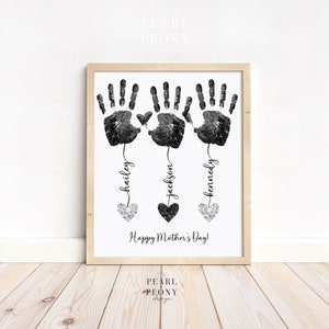 PRINTABLE CUSTOM Mothers Day Handprint Art Craft for Kids, Keepsake Art ...