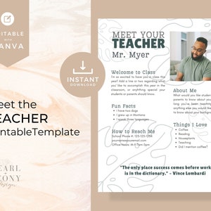 EDITABLE Meet the Teacher Template, Back to School Flyer, Teacher ...