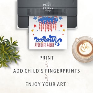 PRINTABLE July 4th Handprint Art Craft for Kids, USA Independence Day ...