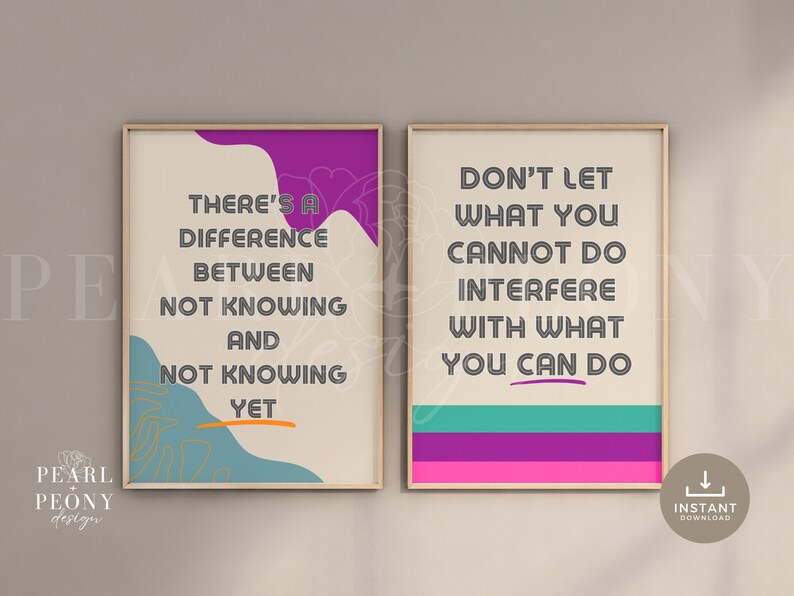 PRINTABLE Growth Mindset Poster Bundle Boho Classroom Decor - Etsy