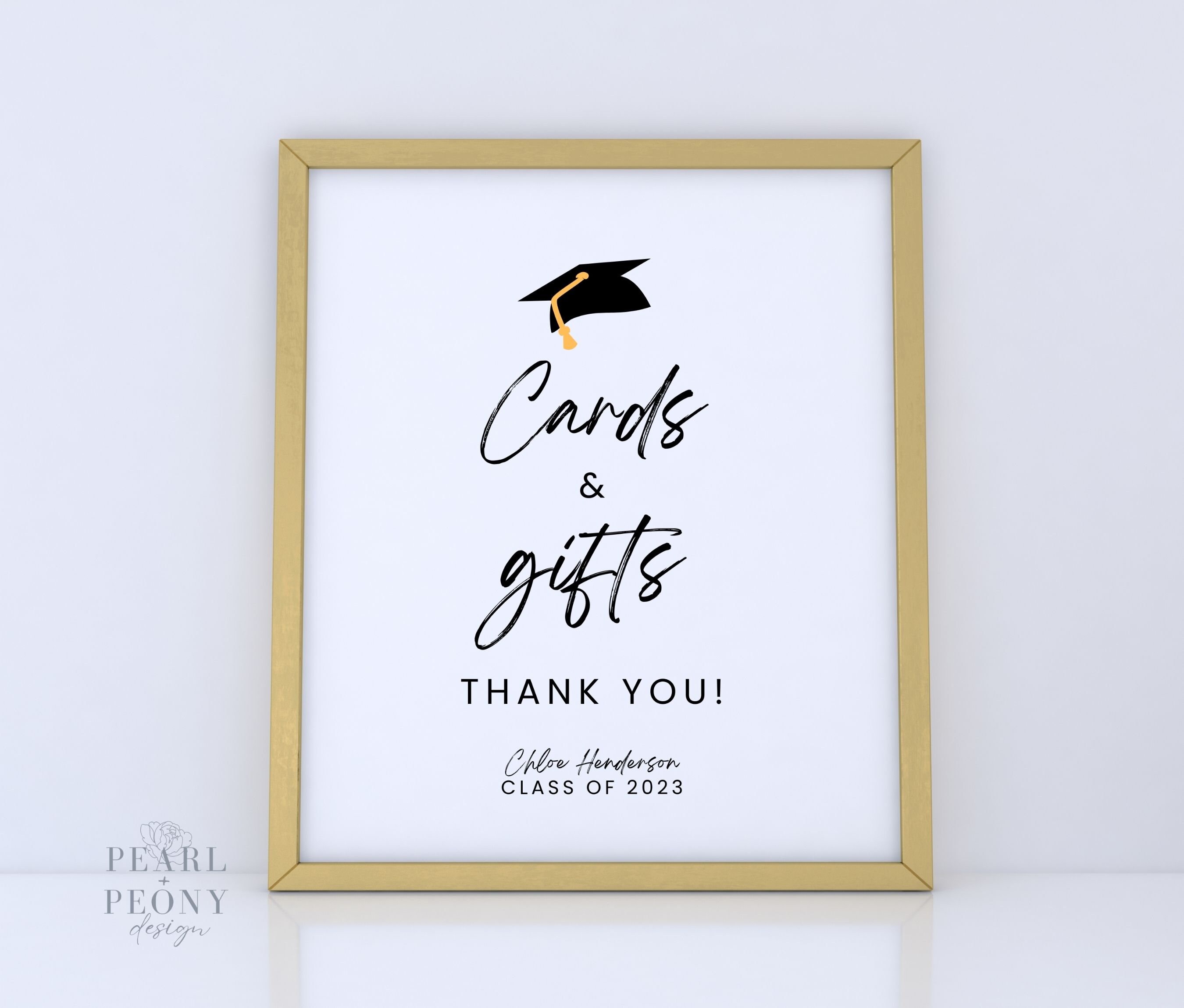 Graduation Party Cards & Gifts Table Sign Template Printable - Etsy