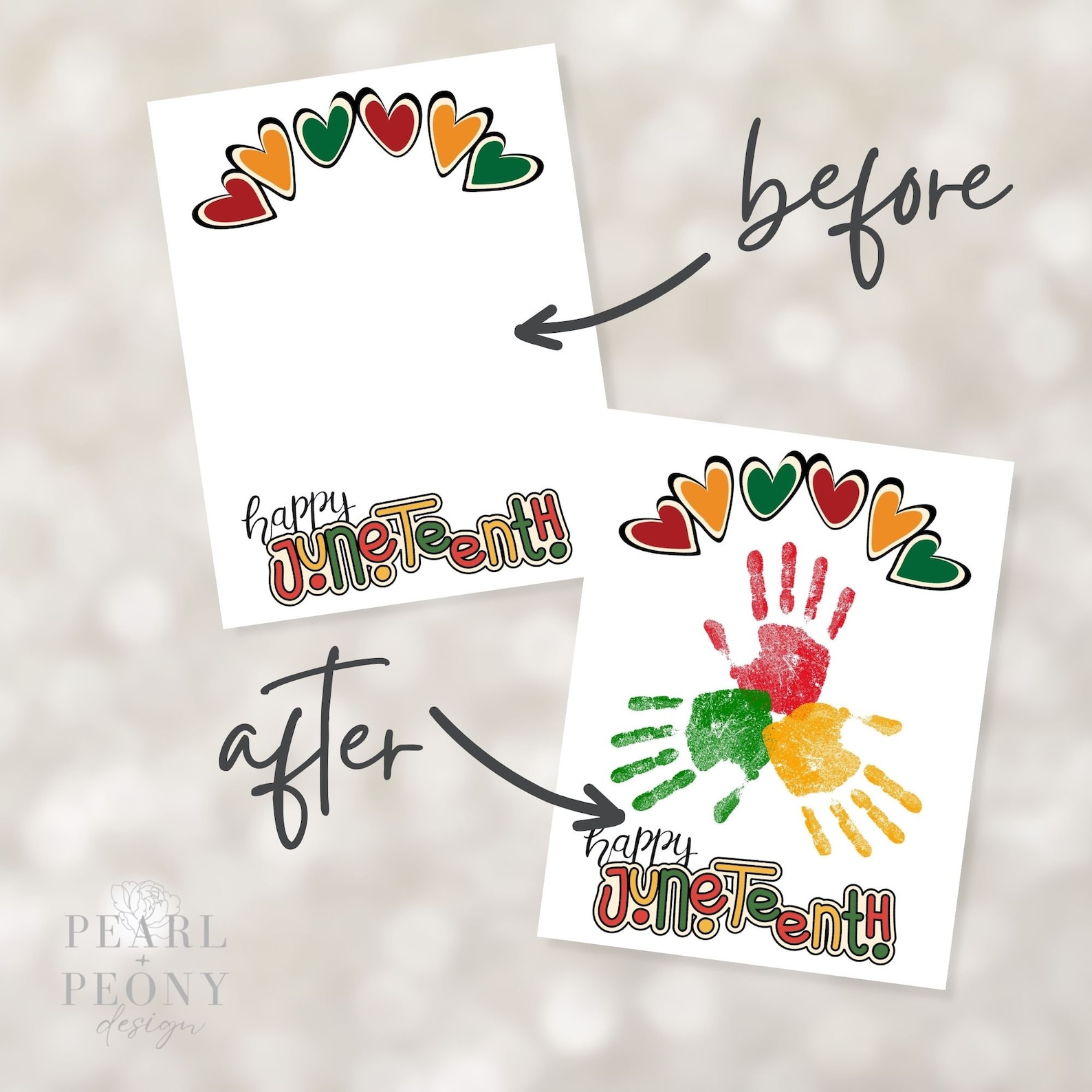 PRINTABLE Juneteenth Handprint Art Craft for Kids, Freedom Day Keepsake ...