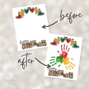 PRINTABLE Juneteenth Handprint Art Craft for Kids, Freedom Day Keepsake ...