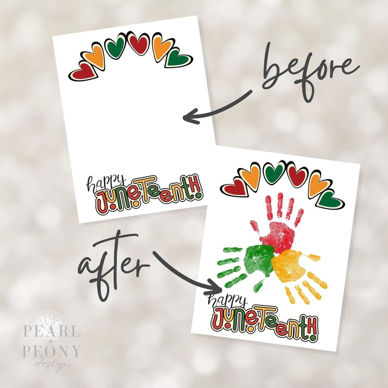 PRINTABLE Juneteenth Handprint Art Craft for Kids, Freedom Day Keepsake ...
