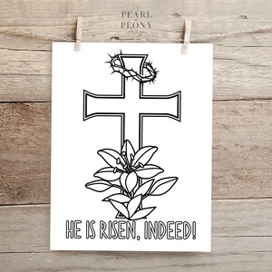 PRINTABLE Christian Easter Coloring Page, Butterfly Cross Coloring ...